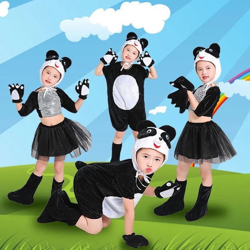 Panda Cartoon Dance Panda Animal Performance Costume Clothes ...