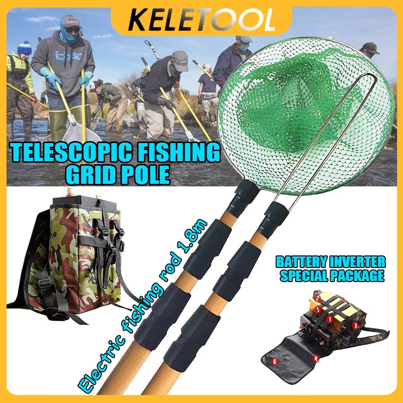 1.8M fishing telescopic rod fiberglass fishing rod backpack+fishing rod ...