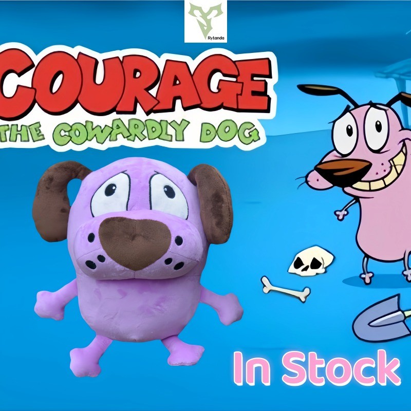Anime Courage The Cowardly Dog Plush Doll The Courage Purple Dog Plush ...