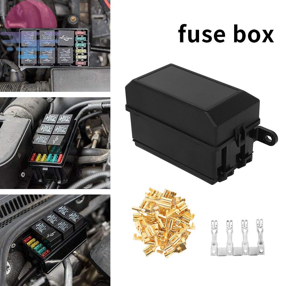 Fuse Box Universal Car Fuse Box 6 Relay Block Holder 5 Road Fuse Box ...