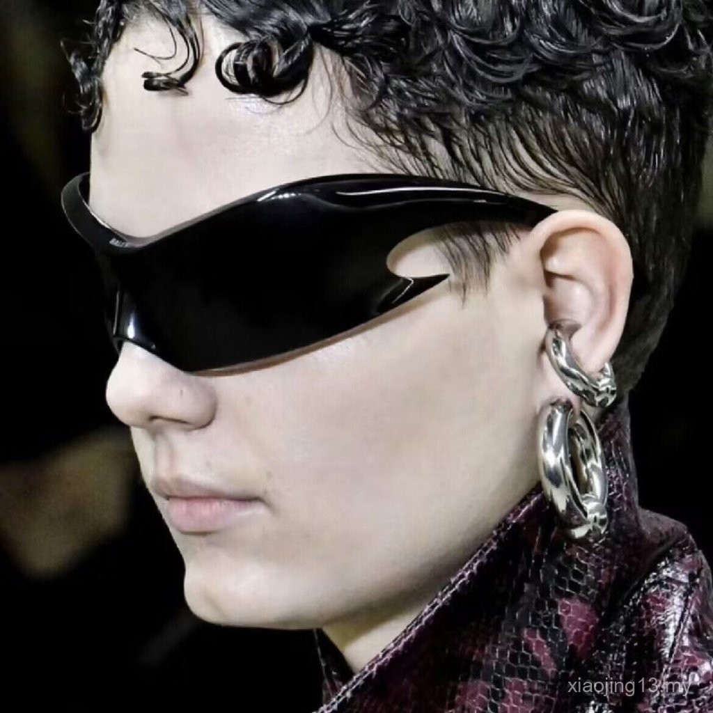 Frameless Sunglasses Punk Alien Shape European American Style Male 2024 ...