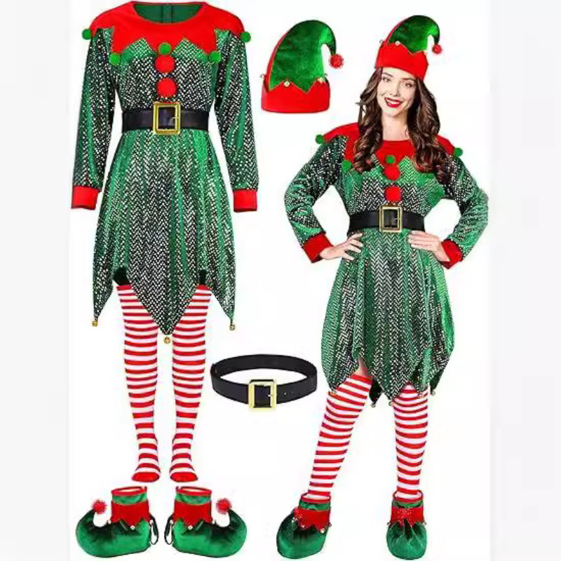Christmas Costume Christmas Female Elf Cosplay Costume Christmas ...