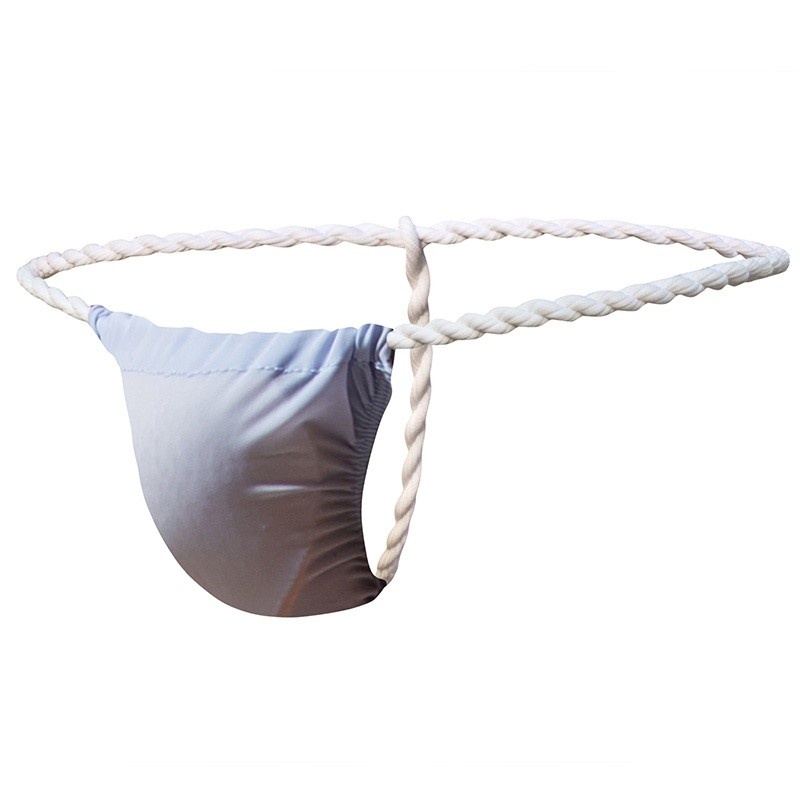 Men's Underwear Ice Silk G-string Thongs Ultra-Thin Panties Rope Belt ...