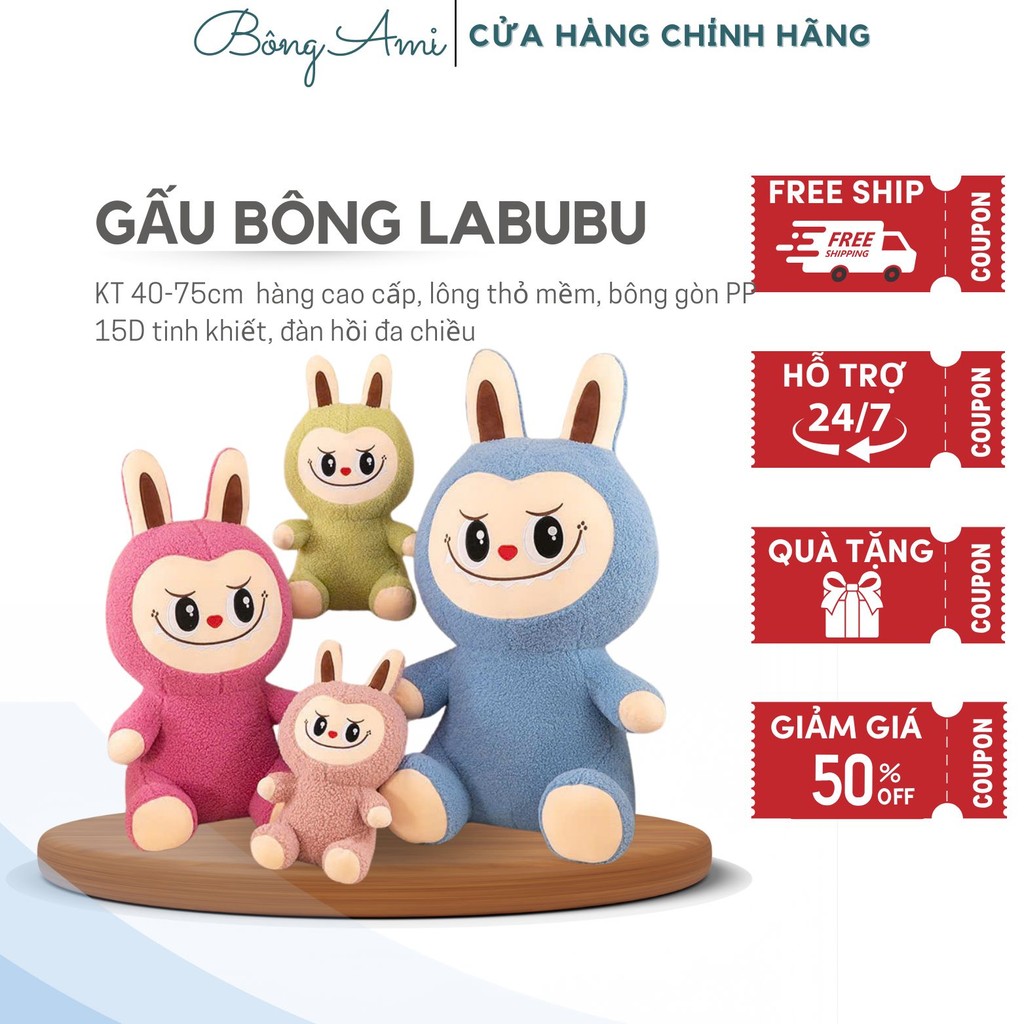 Labubu teddy bear, cute gift for children, hot trend Labubu doll size ...