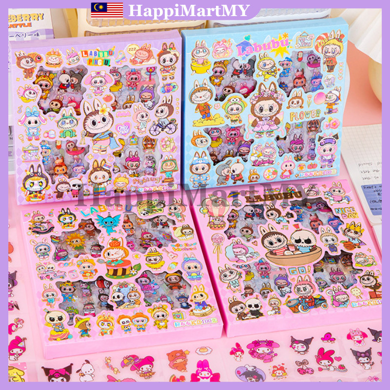 LABUBU Sticker Handbook Stickers Cute Cartoon POPMART The Monster ...