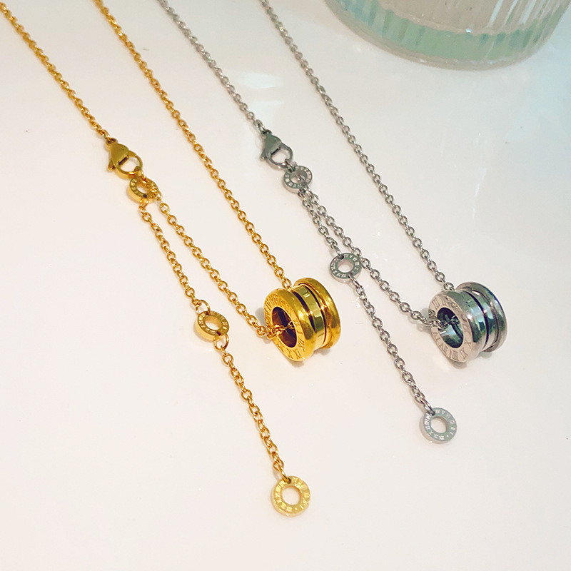 rantai leher perempuan rantai leher Keluli titanium tidak pudar kalung ...