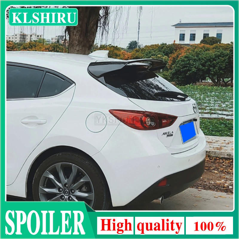 KLSHIRU Real Carbon Fiber /FRP sports Car rear Roof double dual Spoiler ...