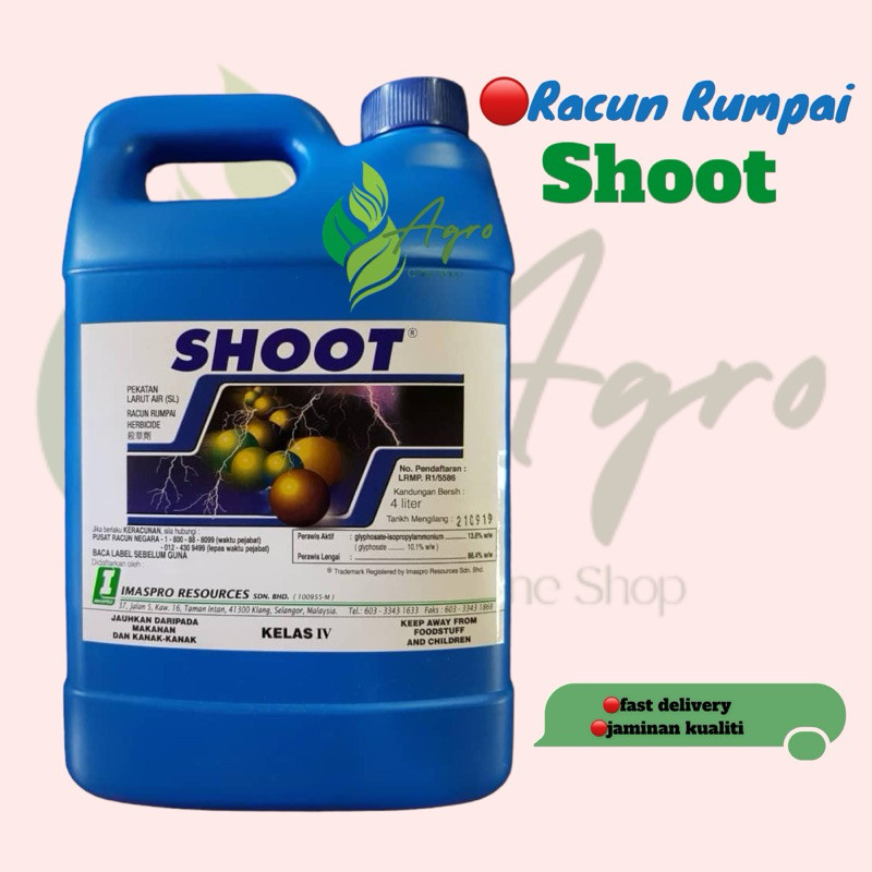 4L SHOOT Herbicide/Racun Rumpai/杀草剂 ( Sama MAWAH & SPARK ) | Shopee ...