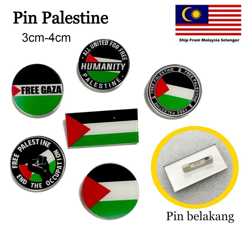 JOY Badge Palestine Accessori Button Pin Bendera Flag Pin Palestine ...