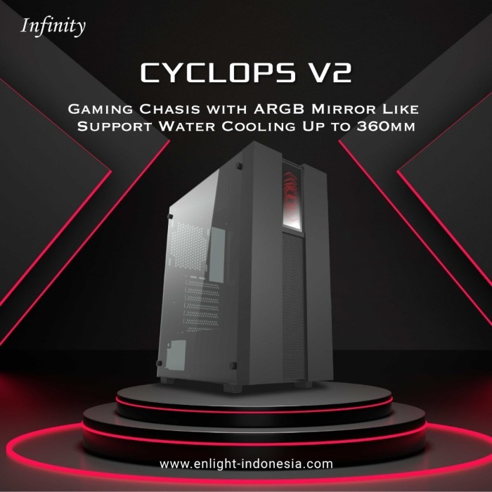 Infinity CYCLOPS V2 Casing - ATX, mATX Gaming Case - INCLUDE 3 FAN RGB ...