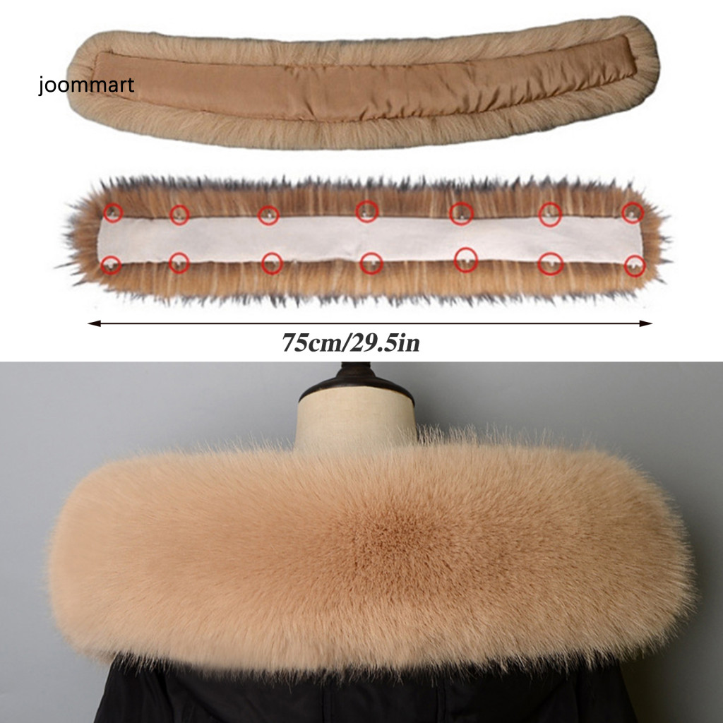 Joom Fluffy Plush Collar Faux Fur Collar Soft Fluffy Faux Fur Hood Trim ...