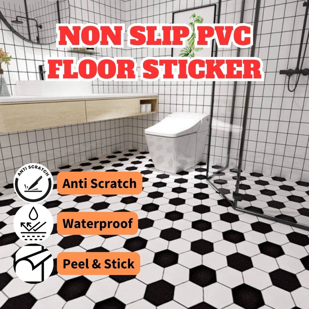 DaintyHome PVC Floor Sticker Self Adhesive Waterproof Wallpaper for ...