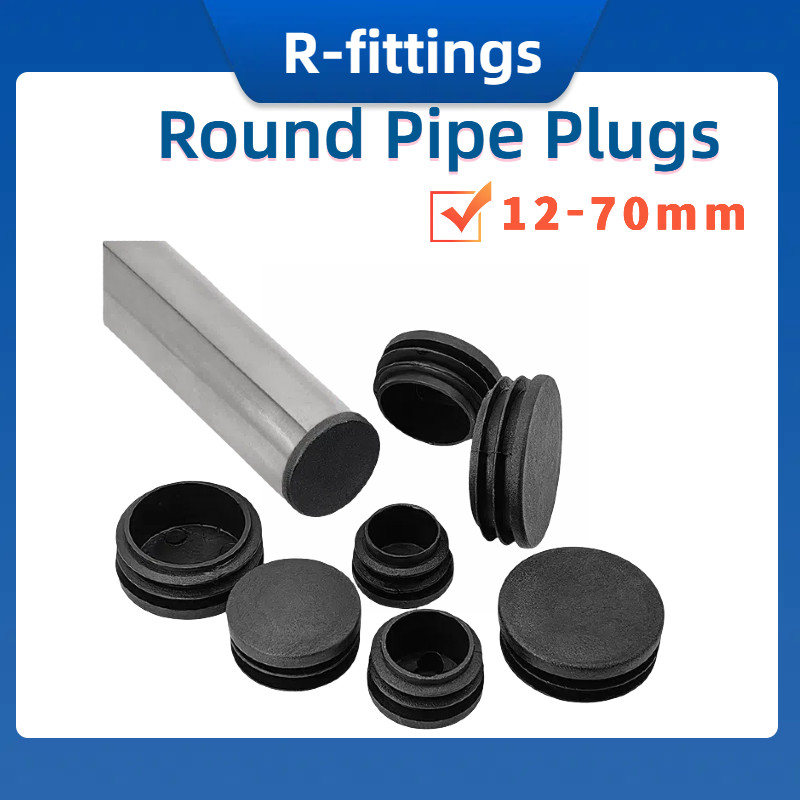 12 14 16 19 20 22 25 30 32 50mm Round Black Plastic Hollow cover ...