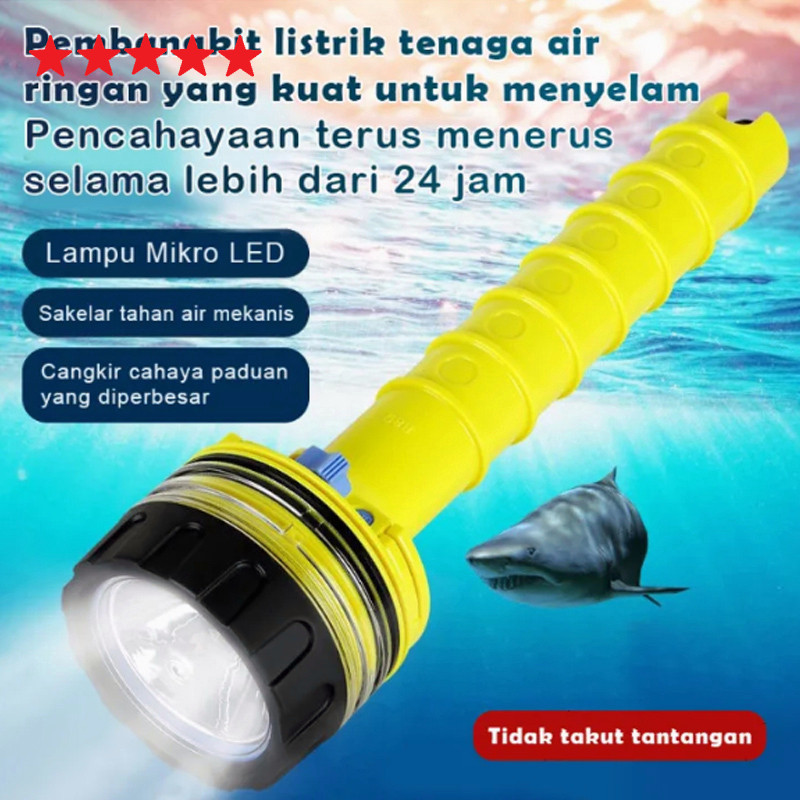Original Scuba Diving Flashlight Underwater Waterproof LED Diver Light ...