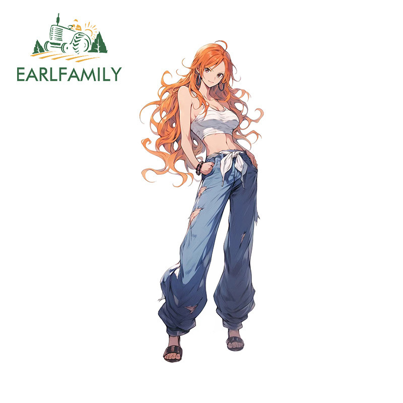 EARLFAMILY 13cm x 5.0cm One Piece Nami Car Sticker Windshield Trunk ...