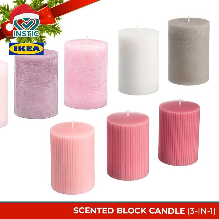 INSTIC Scented Block Candle l 30 HOURS LUGGA Candles With Sweet Pea ...
