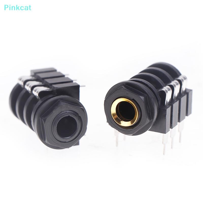 Pinkcat 5PCS Stereo Type Audio Jack PCB Panel Mount 6 Pin 1/4" 6.35mm ...