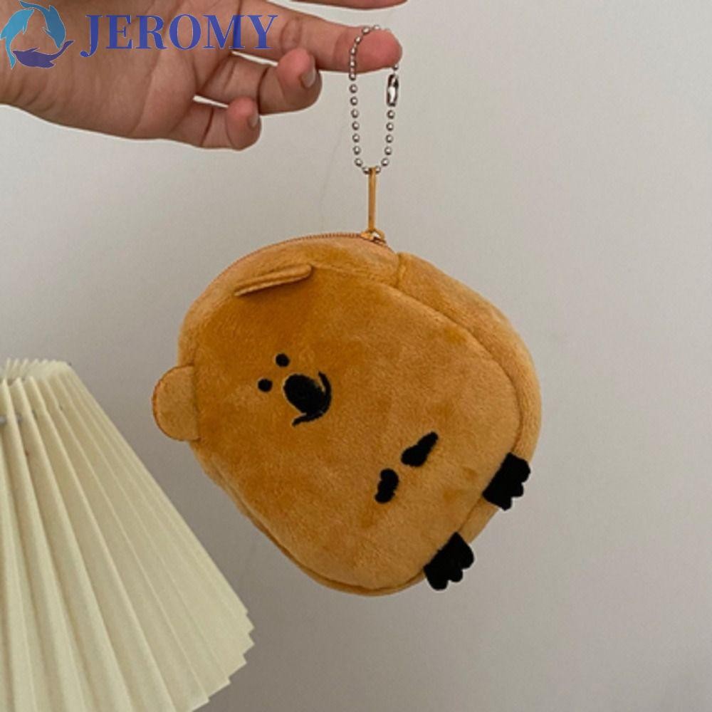 JEROMY Capybara Plush Coin Purse, Koala Cartoon Animal Small Capybara ...