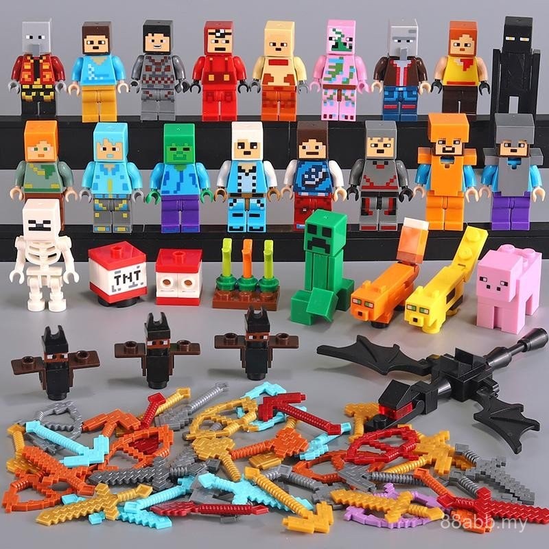 New Minecraft Building Block Minifigure Steve Ending Man Iron Puppet ...