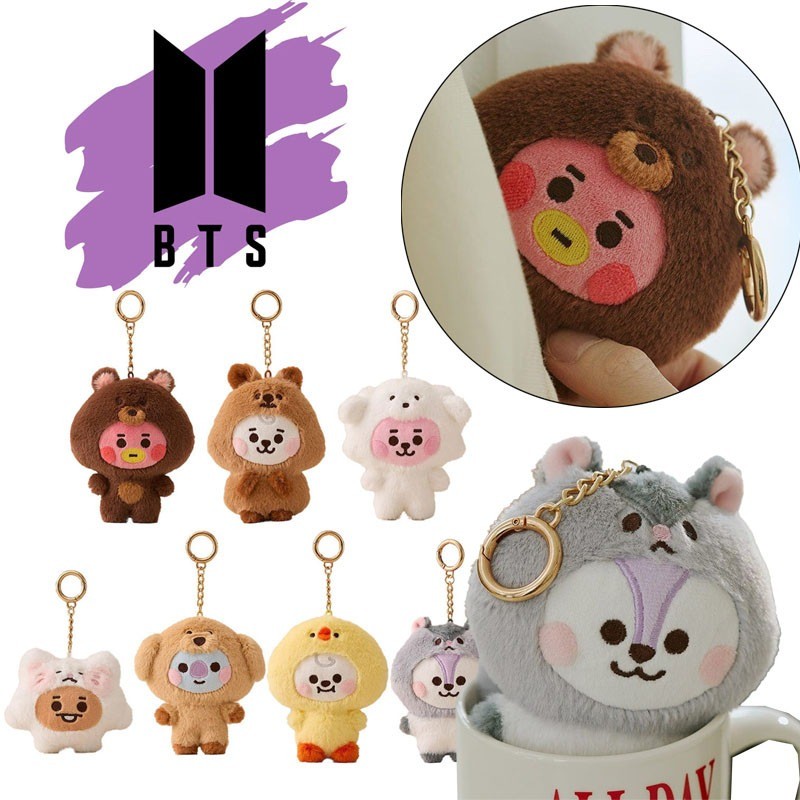 10CM BTS Baby Zoo Series Plush Toy BT21 Keychain BTS Bangtan Boys Idol ...