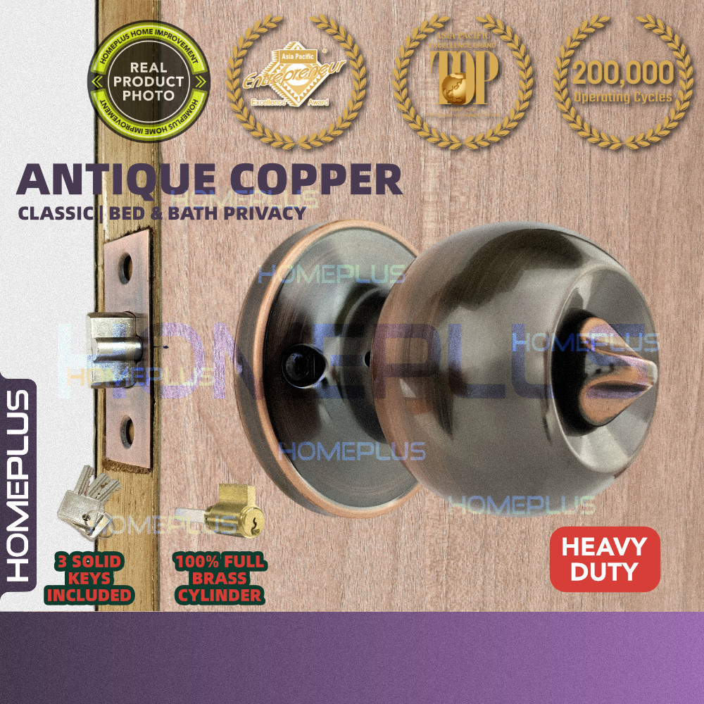 Homeplus Privacy Rotate AC Tubular Knob Cylindrical Cylinder Door Lock ...