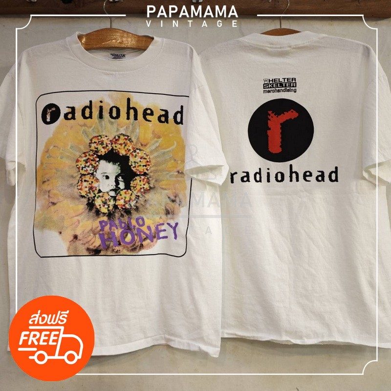 [RADIO HEAD] PABLO HONEY tag USA Tour shirt Rapama vintage Rock Band ...