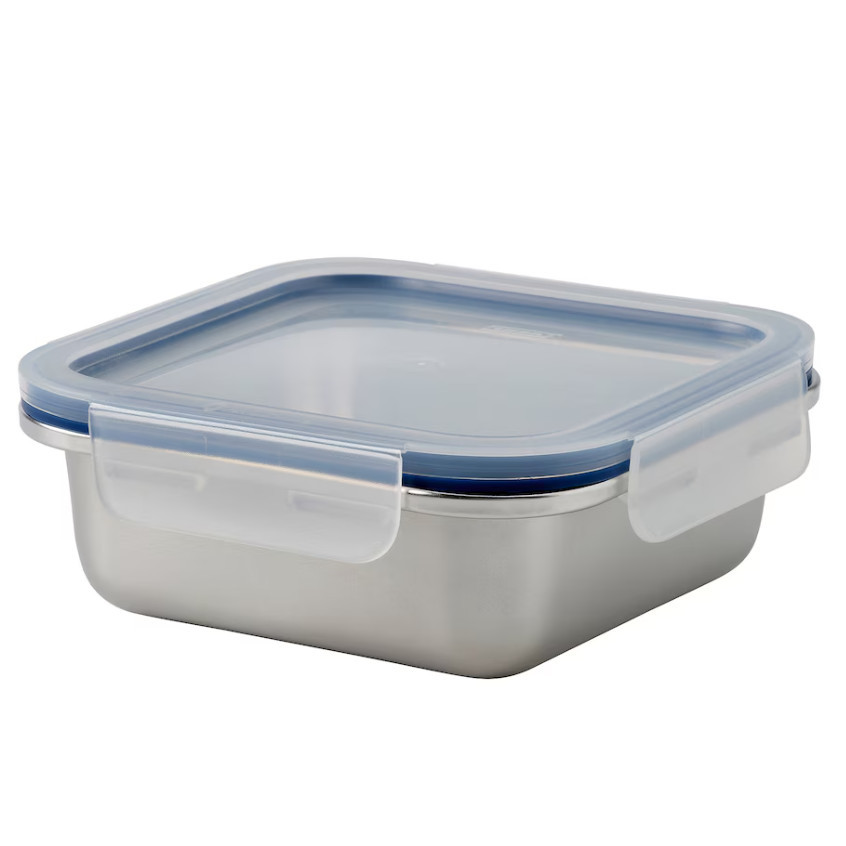 (IK) IKEA 365+ Food container with lid, square stainless steel/plastic ...