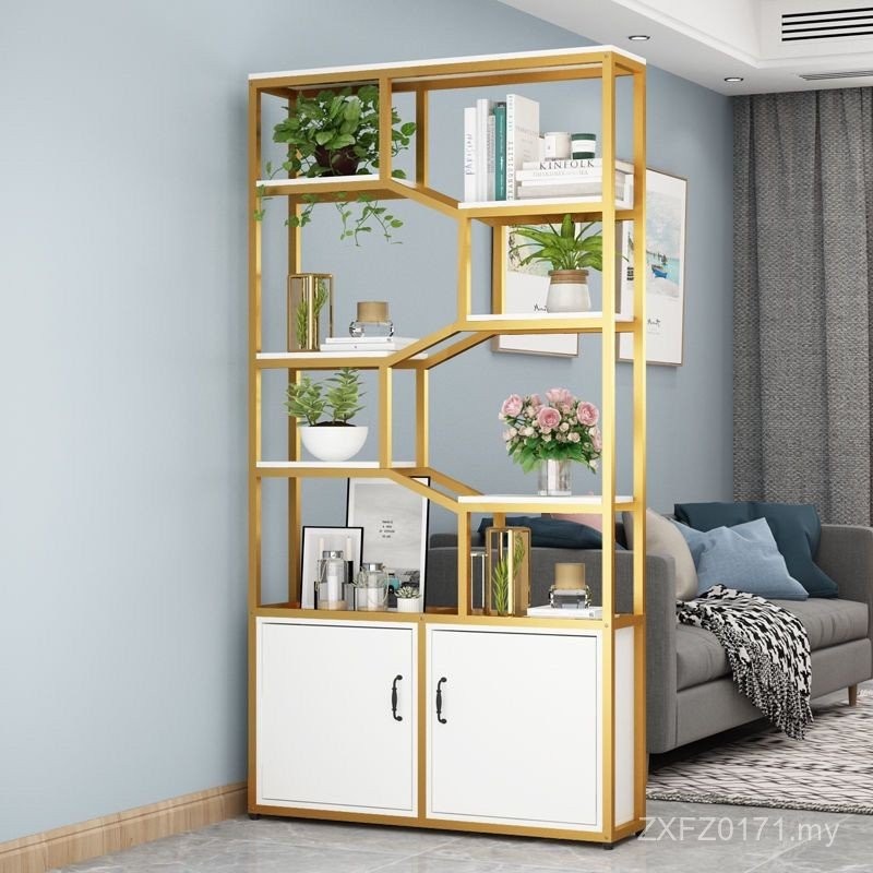 Bookshelf Entrance Shelf Entrance Partition Cabinet Office Iron Locker ...