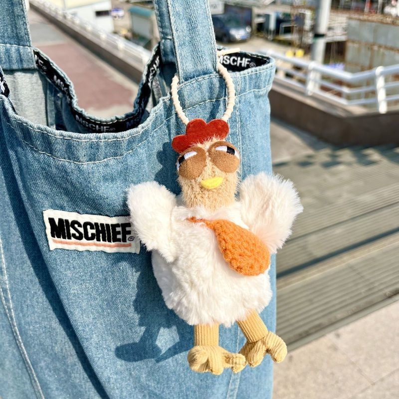 Cartoon Laying Eggs Here Chicken Plush Keychain Laying Eggs Cartoon ...