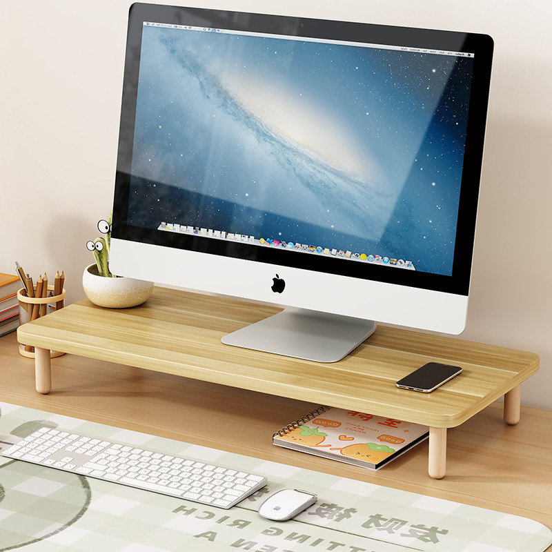 Desktop Computer Riser Office Monitor Stand Heightening Organizer Magic ...