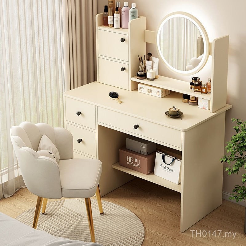 Locking Bedroom Simple Dressing Table QX Modern Small Apartment Desk ...