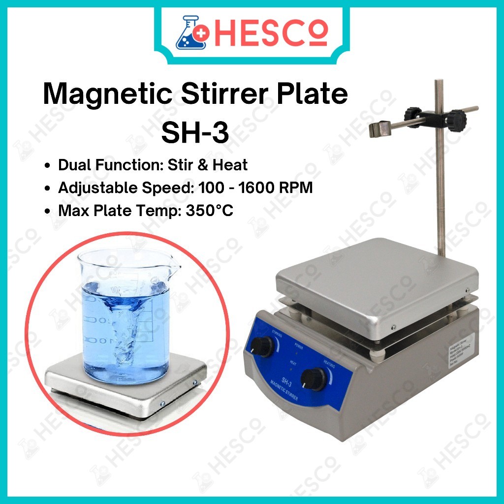 Heating Magnetic Stirrer Hot Plate SH-3 – Lab Magnetic Mixer 220V, 500W ...