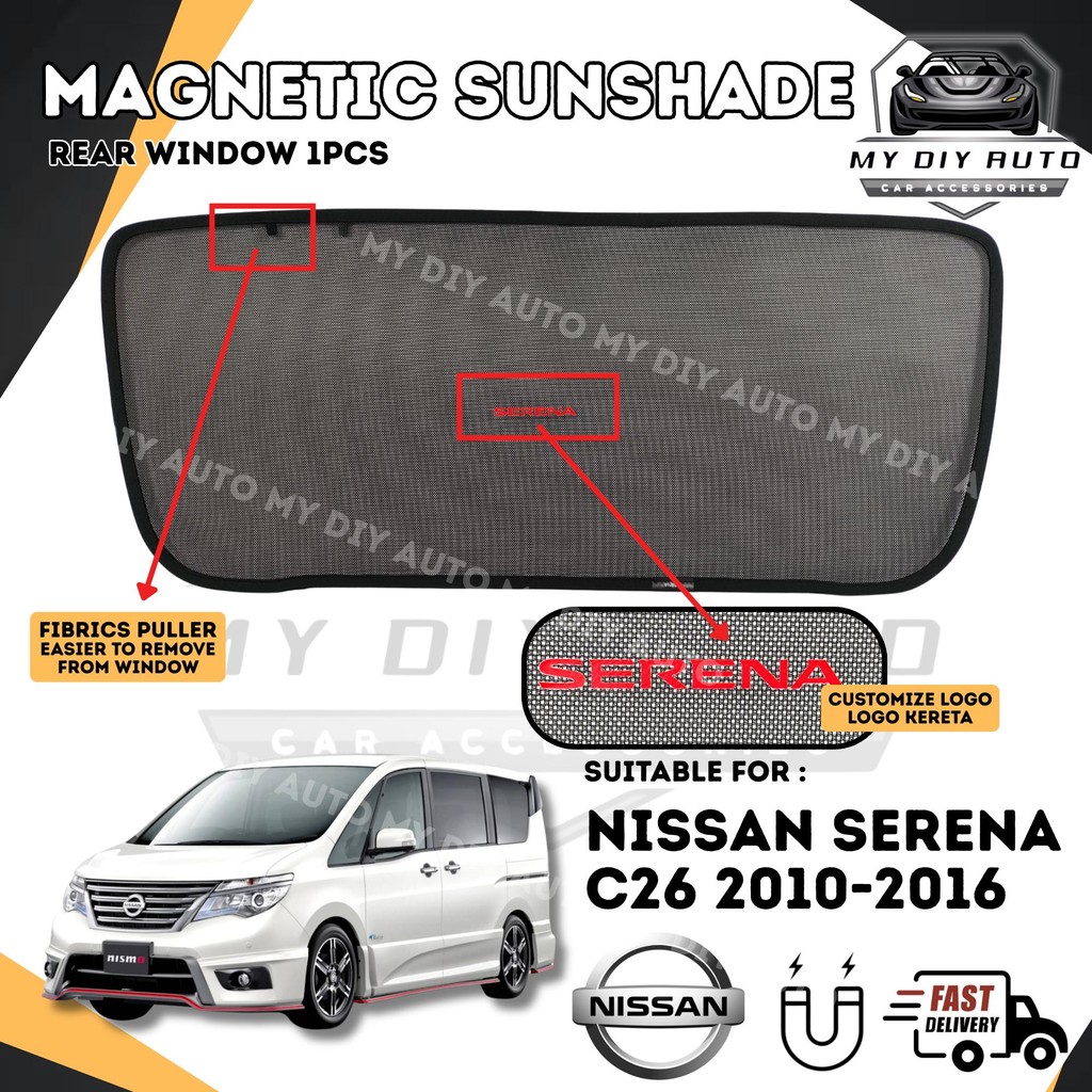 NISSAN Serena C26 2010-2016 New Curve Design Rear Windscreen Rear ...