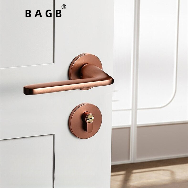 Magnetic Silent Door Lock Bedroom Modern Simple Light Luxury Gold ...