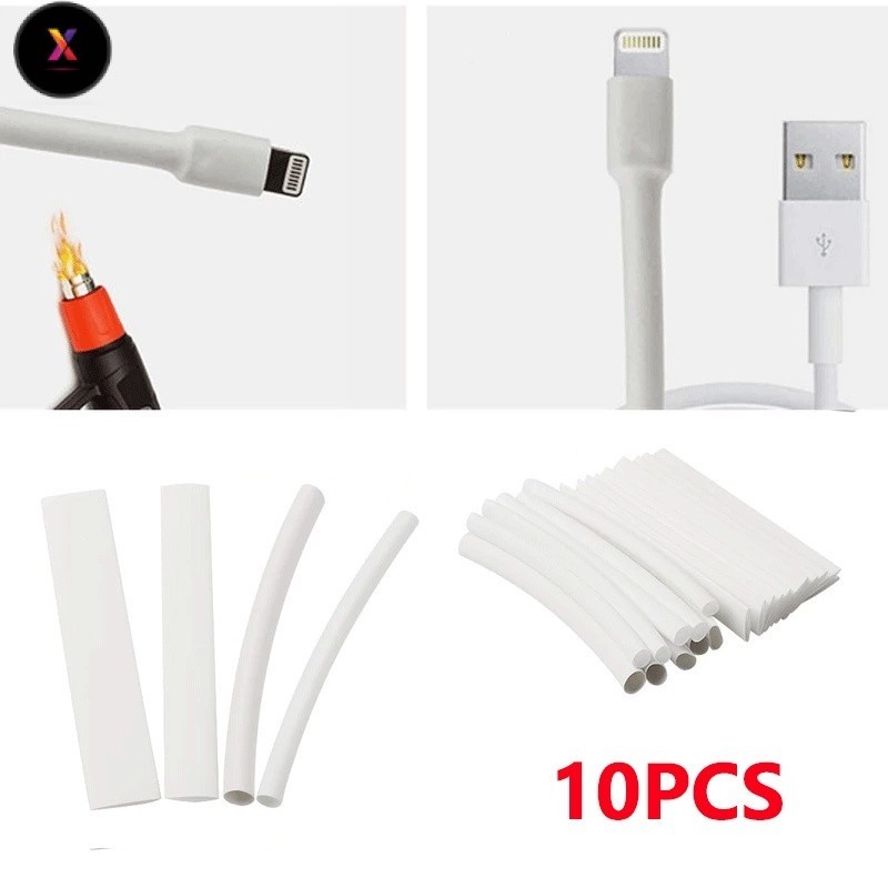 FS 10Pcs 3:1 Shrinkage with Glue Heat Shrinkable Tube Mobile Phone ...