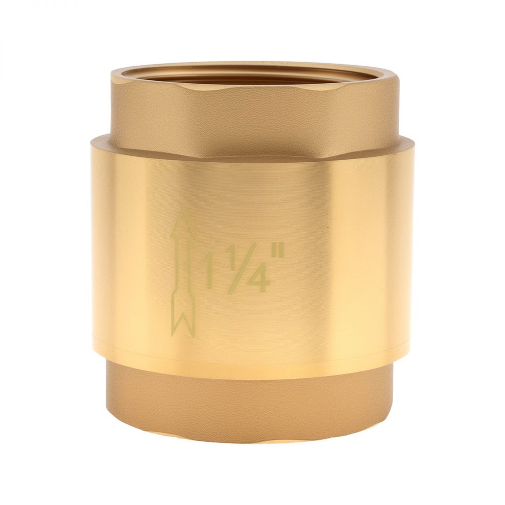 1.2 inch Solid Brass Non Return One Way Horizontal Check Valve Spring ...