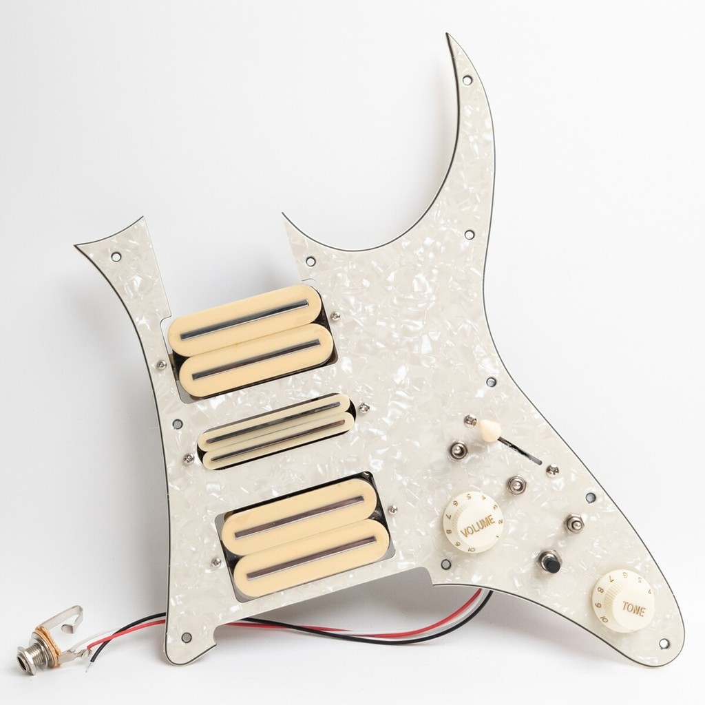 Prewired Loaded Ibanez Guitar Pickguard HSH Coil Splitting Switch For ...