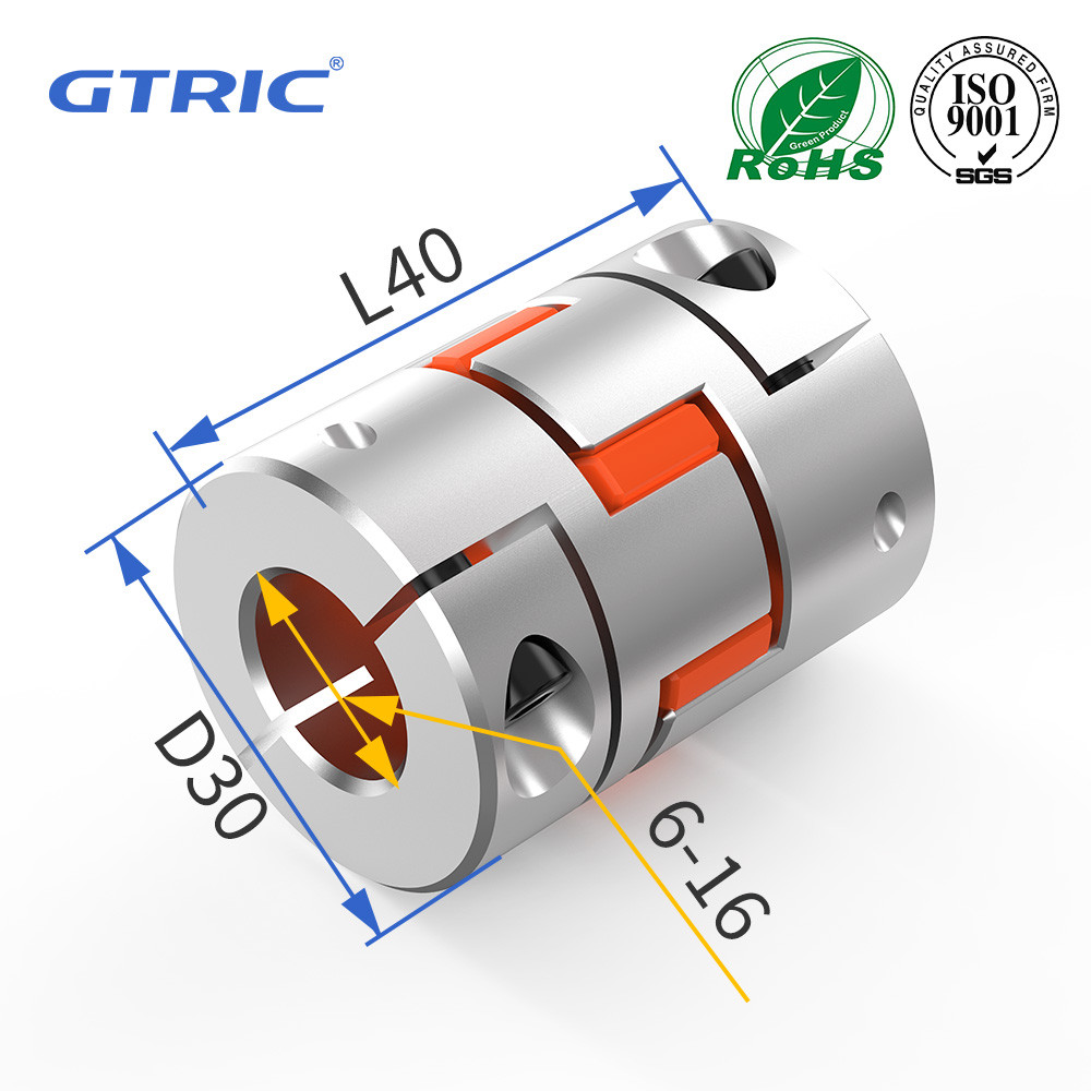 GTRIC Aluminium Plum Flexible Coupler 3 Jaws D30L40 Motor Aluminium ...