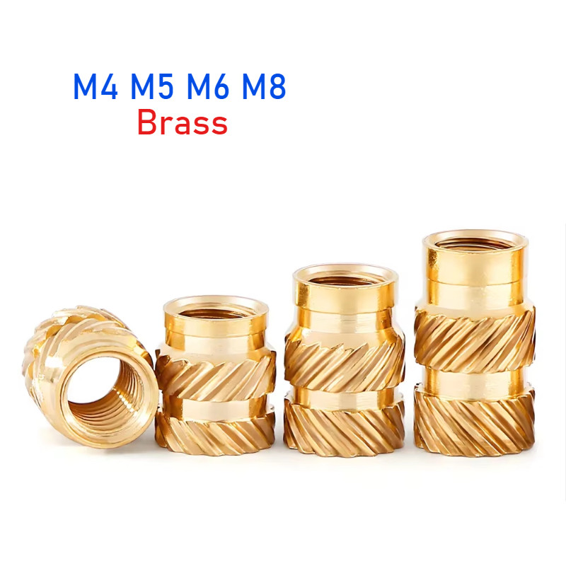 M4 M5 M6 M8 Brass Heat Insert Nut Double Knurled Twilled Hot Melt ...
