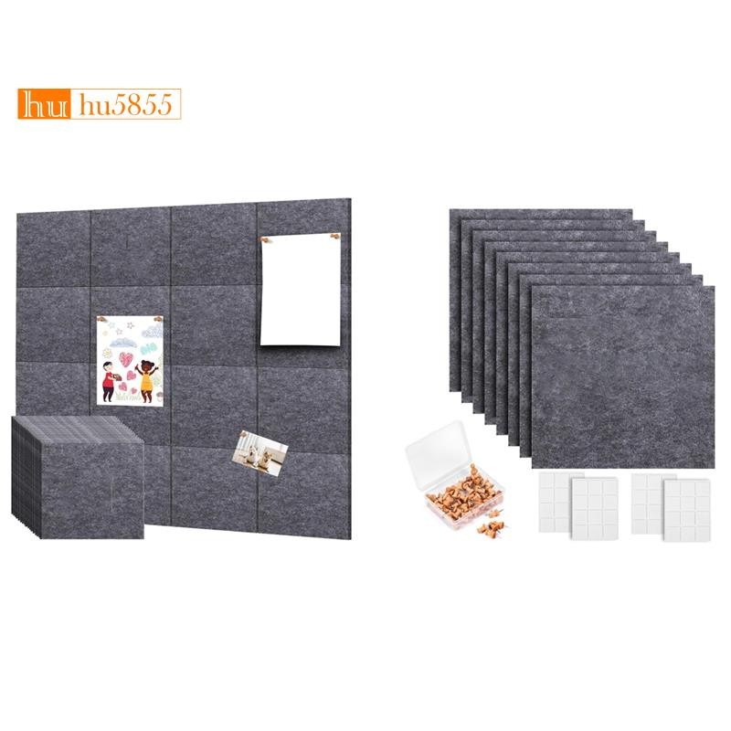 Cork Board Wall Felt Board Tile with 60 Push Pins and Safe Removable ...