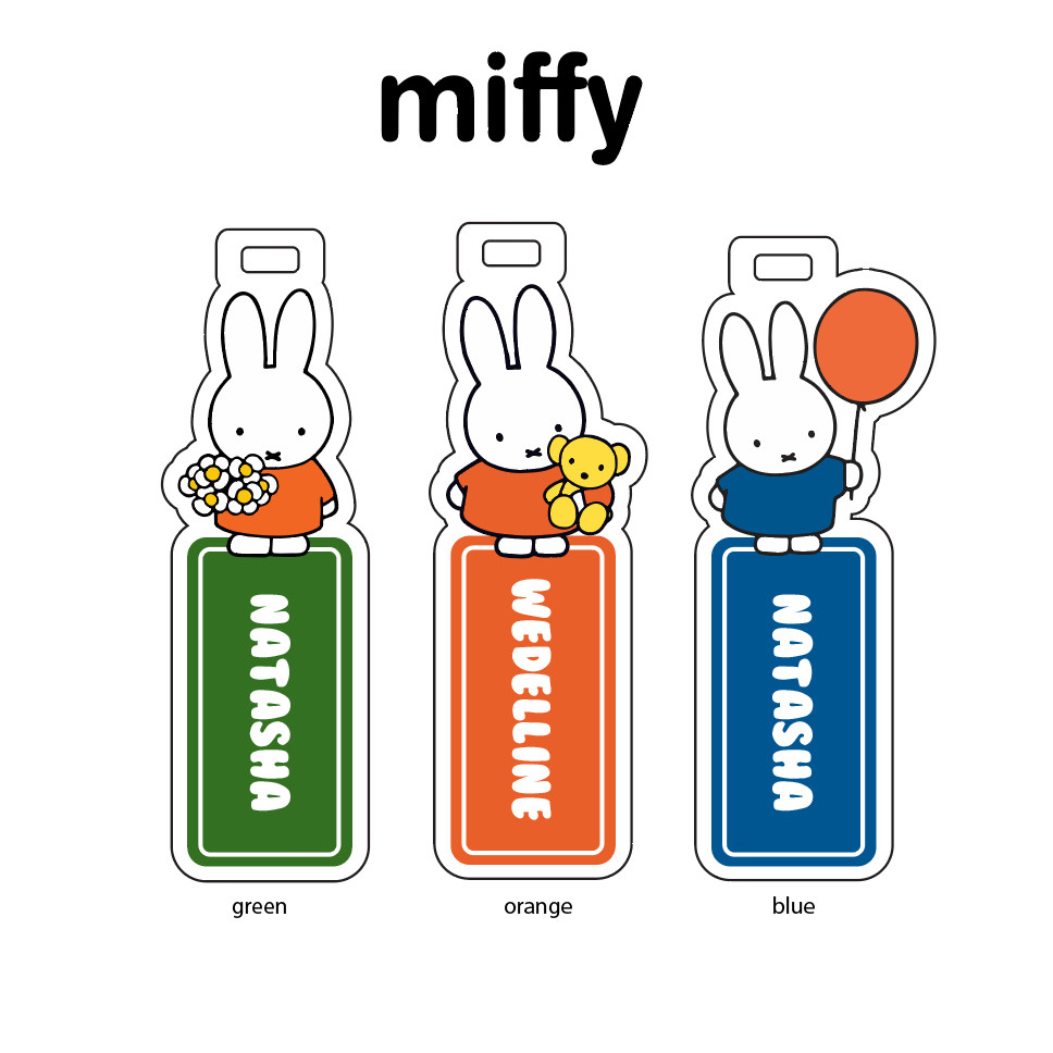 Custom Bagtag Miffy Rabbit Bag Hanger Bag Name Tag Suitcase | Shopee ...