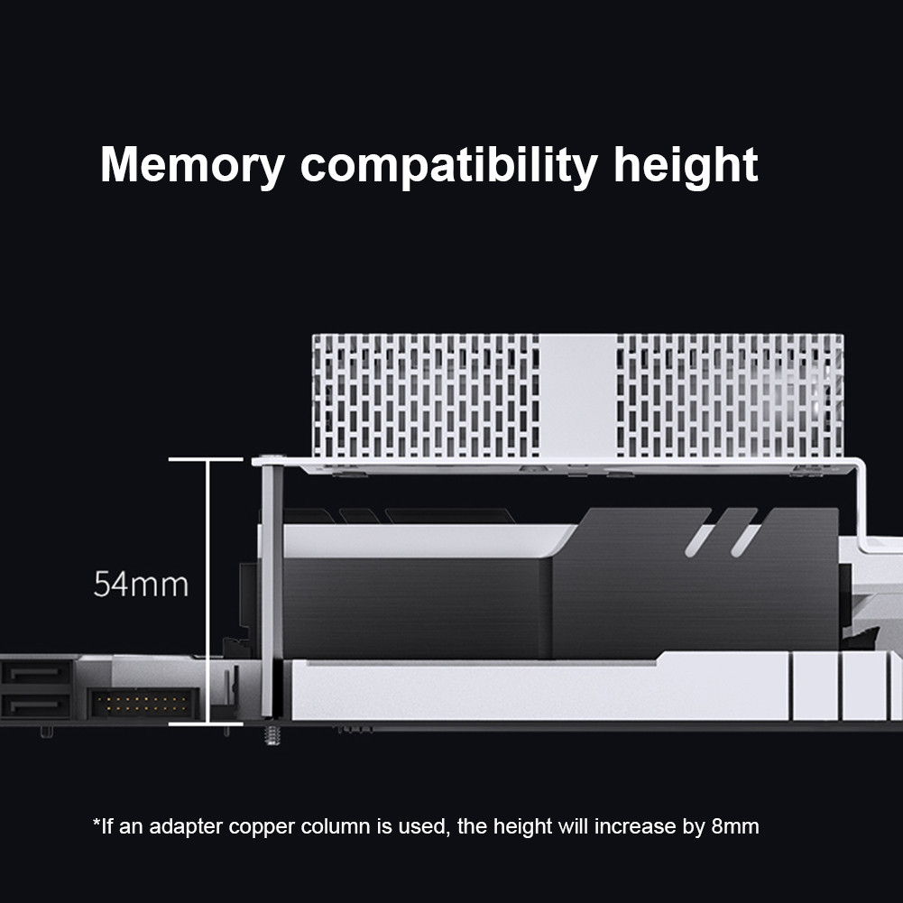 Memory-Chip Heatsink with Dual 50mm Fan PC Memory Cooling Radiator for ...