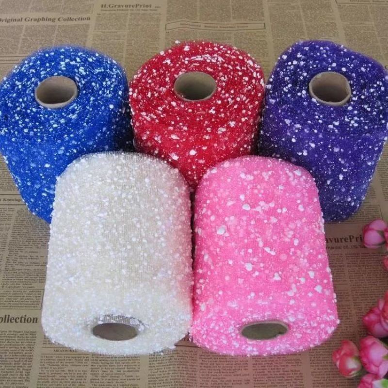 Bouquet Paper Rose Packaging Material Snow Dot Yarn Packaging Snow Dot ...