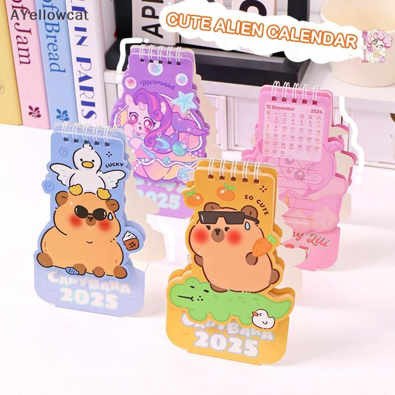 AY Cartoon Mini Capybara Desktop Calendar Cute Calendar Daily Scheduler ...