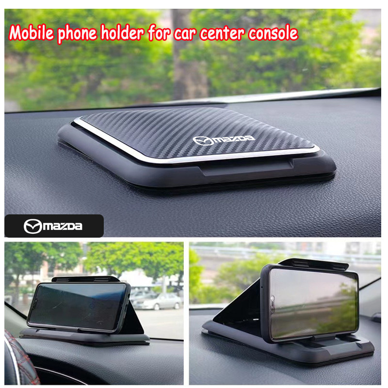 Mazda Car Center Console Carbon Fiber Phone Holder GPS Holder Center ...