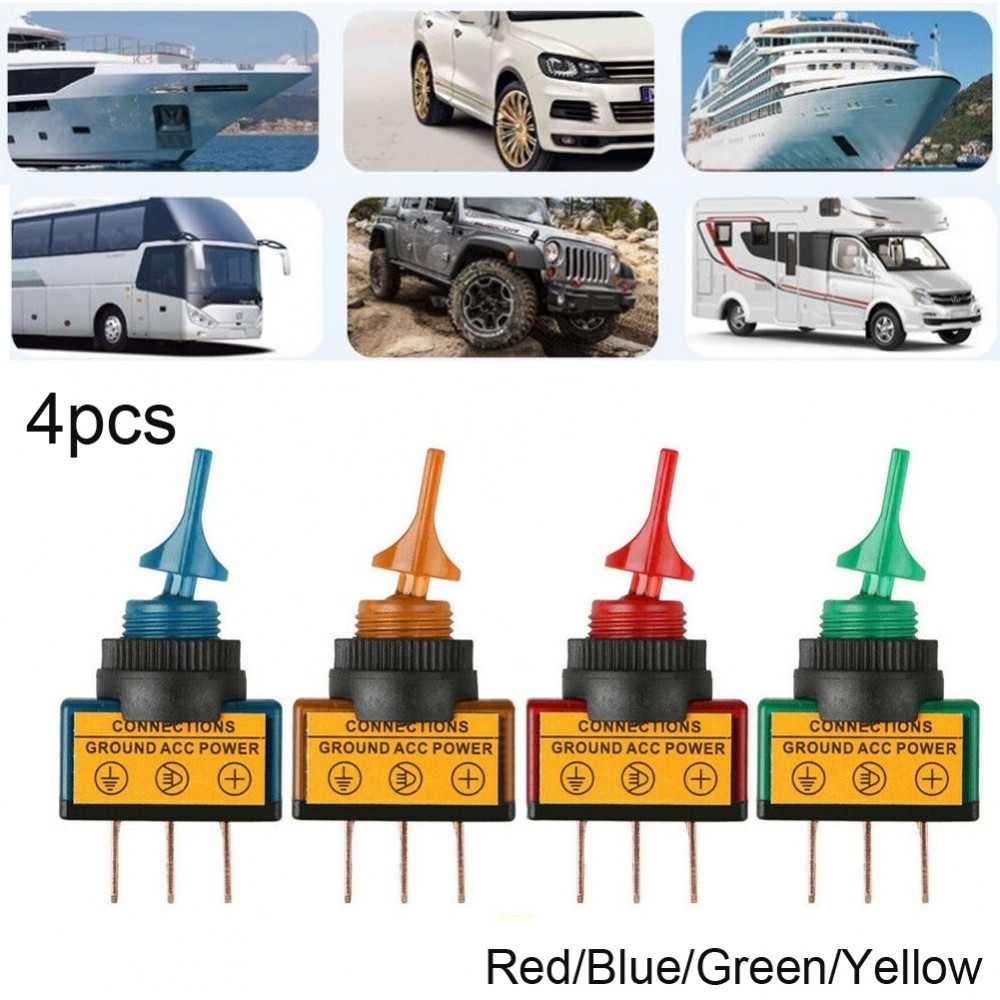 Rocker Switch Toggle 4PCS ATV Accessories Boat Boats Control LED Light ...
