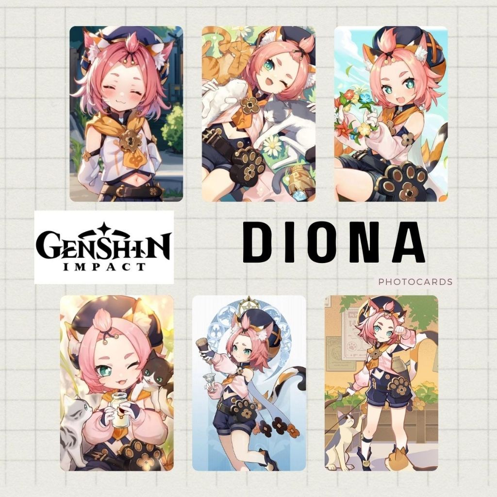 Glossy Card ️ Photocard Genshin Impact DIONA - Manhwa Card - Scratch ...
