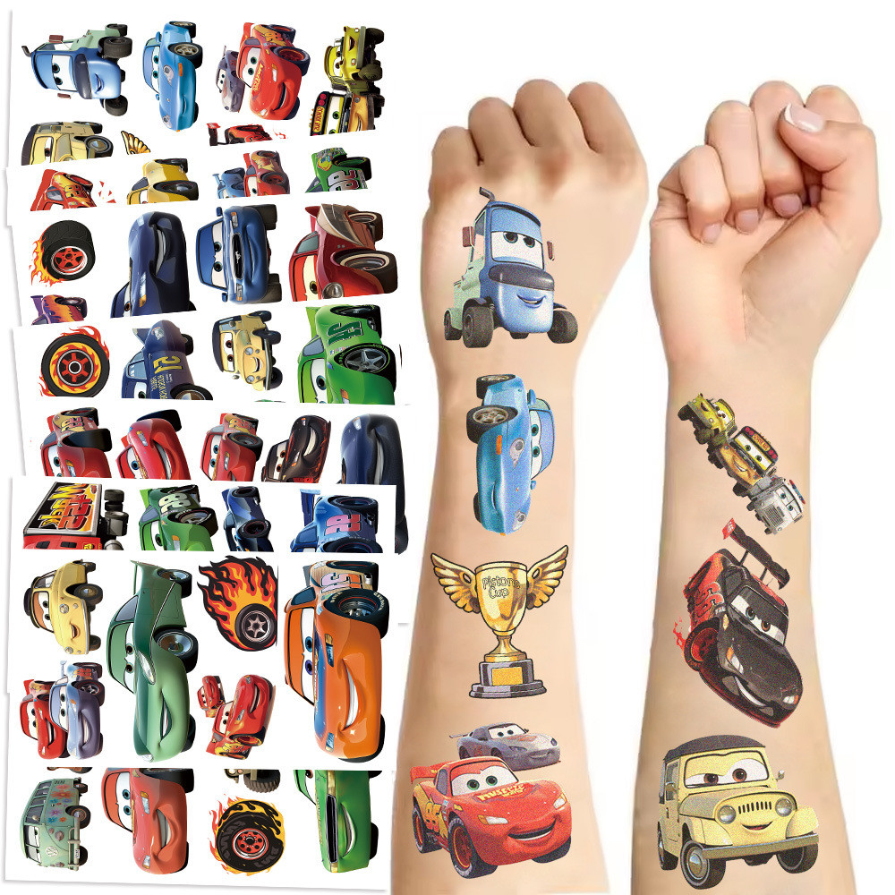 Temporary Sticker Cars Lightning Mack Queen waterproof Add Fun Party ...