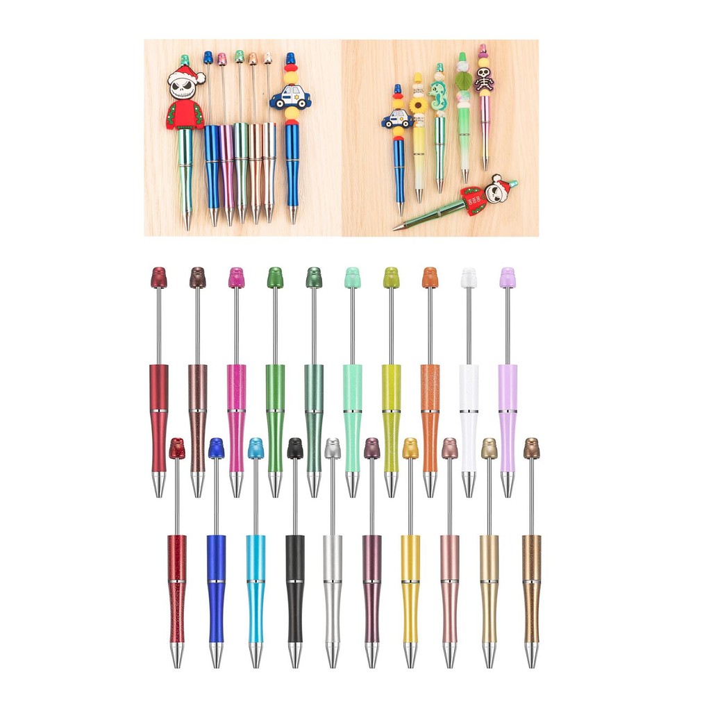 [uguuiya] 20Pcs Bead Pen Beaded Pen Ballpoint Pen Multicolor Printable ...
