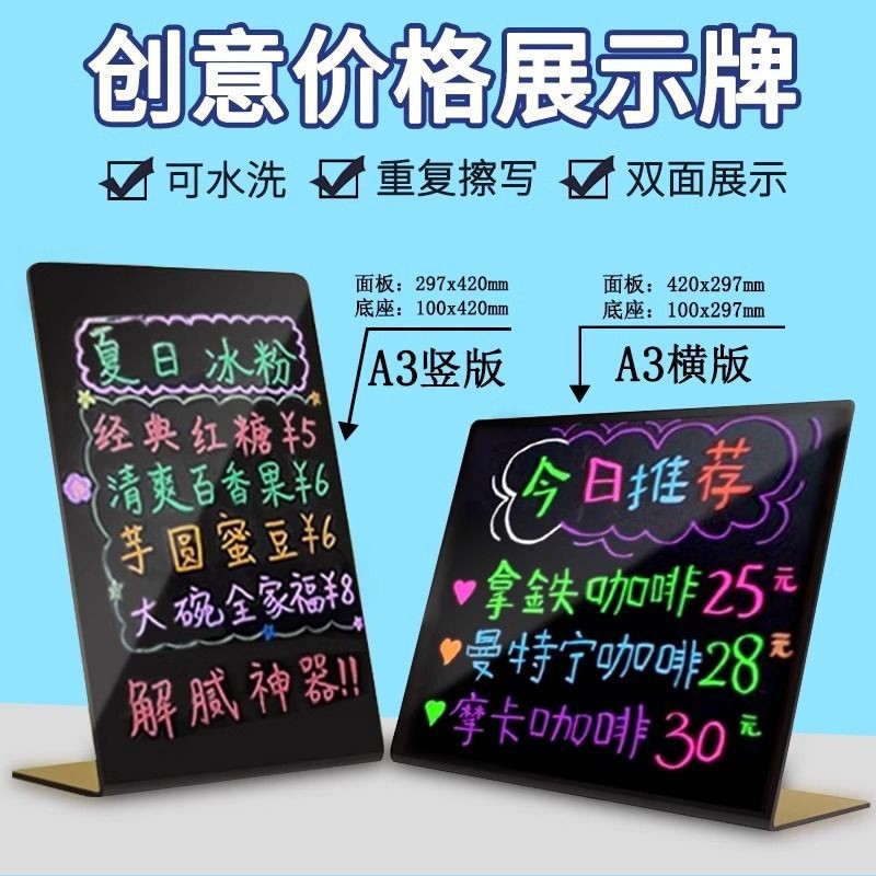 Creative Hand-Painted Small Blackboard Graffiti Painting Board Milk Tea ...